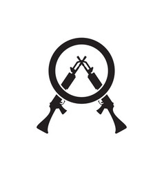 Machine gun logo design template Royalty Free Vector Image