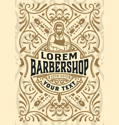 Barber shop logo western style Royalty Free Vector Image