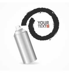 Aluminium spray can template blank Royalty Free Vector Image