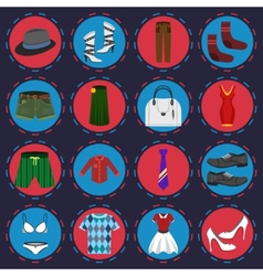 Seamless pattern from a set of clothes icons Vector Image