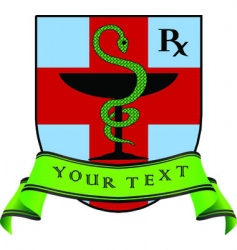 Pharmacy crest Royalty Free Vector Image - VectorStock