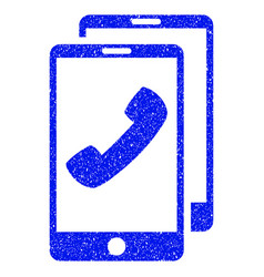 Cell phones grunge icon Royalty Free Vector Image