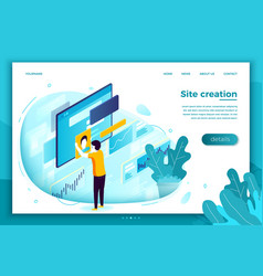 Creating program html code process concept Vector Image