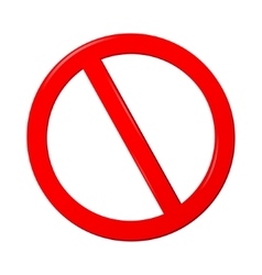 No sign isolated on transparent background Vector Image