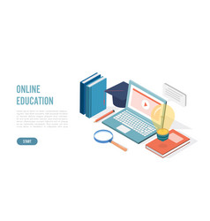 Training education online tutorial e-learning Vector Image
