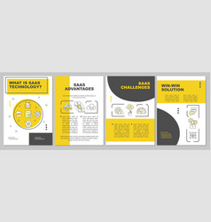 Computer programmimg brochure template layout Vector Image