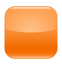 Orange glossy button blank icon square empty shape