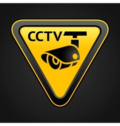 Cctv triangle sign Royalty Free Vector Image - VectorStock