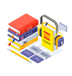 Learning language concept Royalty Free Vector Image