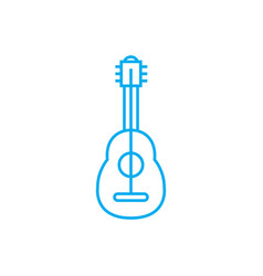 Playing guitar linear icon concept guitar Vector Image