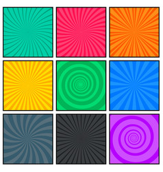 Empty comic book pages template design Royalty Free Vector