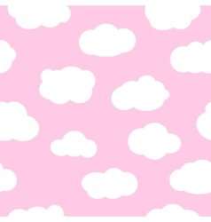 Pink sky with clouds seamless pattern Royalty Free Vector