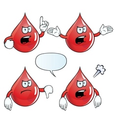 Crying water drop set Royalty Free Vector Image