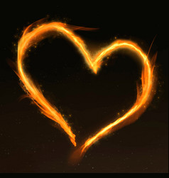 Fiery heart Royalty Free Vector Image - VectorStock