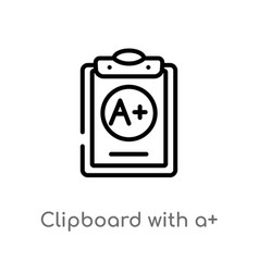 Outline test quiz icon isolated black simple line Vector Image