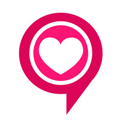 Original heart icon simple style Royalty Free Vector Image
