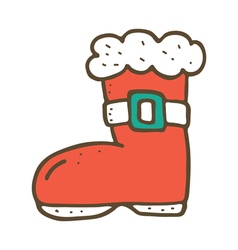 Santa boot Royalty Free Vector Image - VectorStock