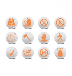 Camping buttons Royalty Free Vector Image - VectorStock