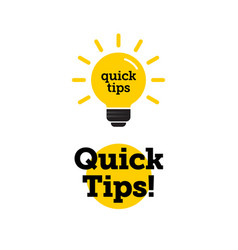 Quick tips neon signs design Royalty Free Vector Image