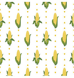 Coloured corn seamless vibrant pattern Royalty Free Vector
