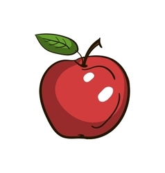 Crying red apple cartoon Royalty Free Vector Image