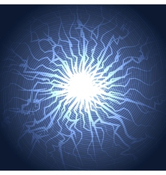 Electric lightning ball on black background Vector Image