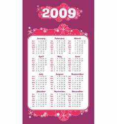 2009 seasonal calendar Royalty Free Vector Image