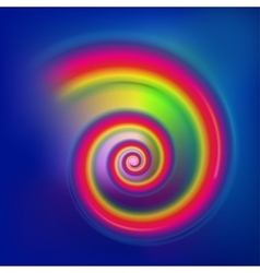 Rainbow round spiral circle background lollipop Vector Image