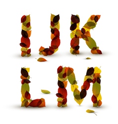 Fall alphabet letters Royalty Free Vector Image