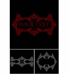 Two Original Calligraphy Rhombus Frames Royalty Free Vector