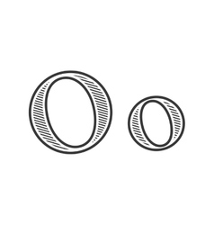 Font tattoo engraving with shading Royalty Free Vector Image