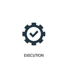 Execution icon simple element Royalty Free Vector Image
