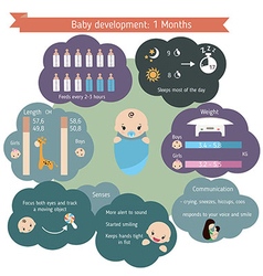 Child development infographics Royalty Free Vector Image