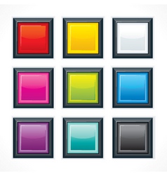 Colorful empty web button set Royalty Free Vector Image