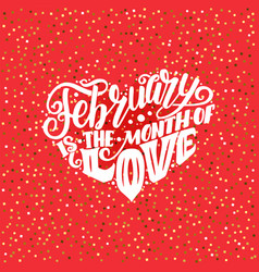 Big heart with lettering - i love you typography Vector Image