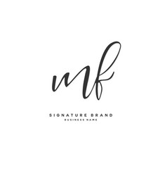 Letter nh signature logo template Royalty Free Vector Image