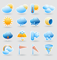 Vintage weather icons Royalty Free Vector Image
