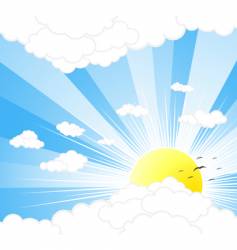 Sunny sky background Royalty Free Vector Image