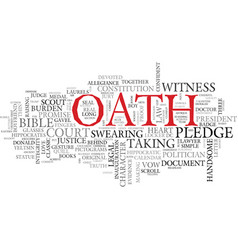 Oath word cloud concept Royalty Free Vector Image