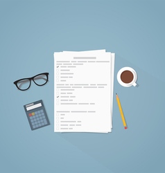 Writing examination test icons Royalty Free Vector Image