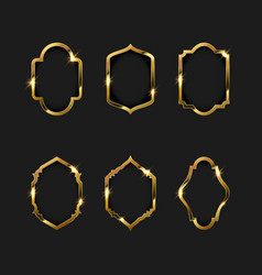 Gold frame design Royalty Free Vector Image - VectorStock