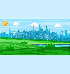 City park concept Royalty Free Vector Image - VectorStock