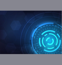 Blue radar screen hud hi-tech futuristic Vector Image