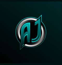 Initial aj logo design initial aj logo design Vector Image