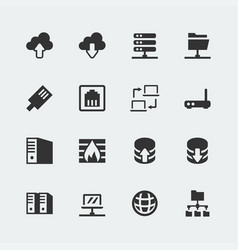 Bus network topology lan design networking Vector Image