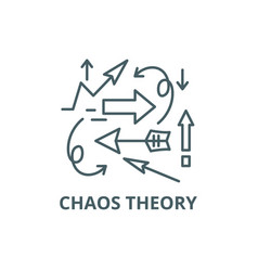 Chaos theory line icon chaos theory Royalty Free Vector