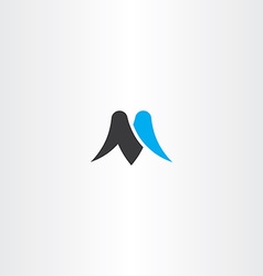 Letter m in gothic style alphabet symbol Vector Image