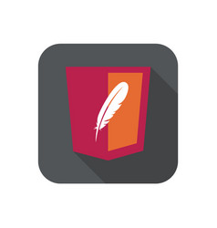 Web development red shield sign - html5 Royalty Free Vector