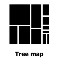 Tree map icon simple style Royalty Free Vector Image