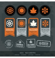 Four seasons icon set Royalty Free Vector Image